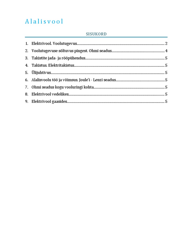 Alalisvool (AnnaAbi) | PDF