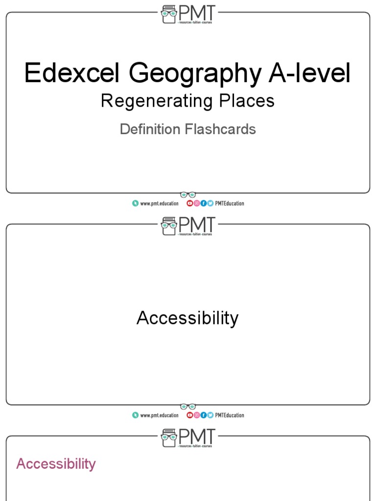 Flashcards - Regenerating Places - Edexcel Geography A-Level | PDF ...