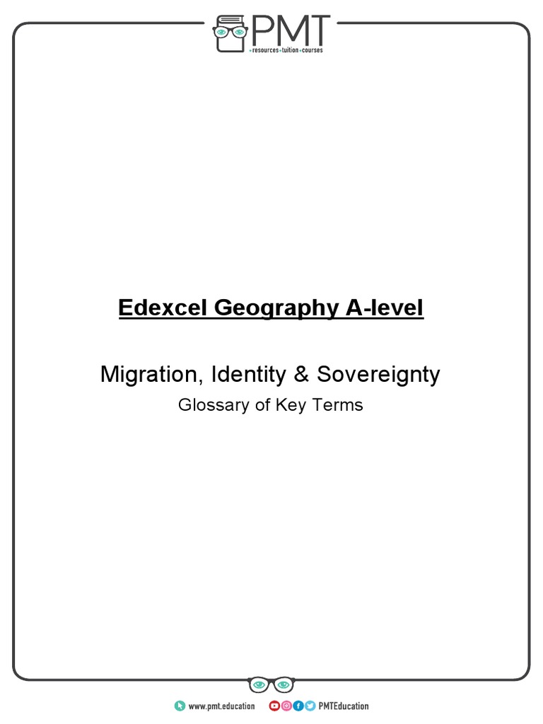 Glossary of Definitions - Migration, Identity and Sovereignty - Edexcel ...