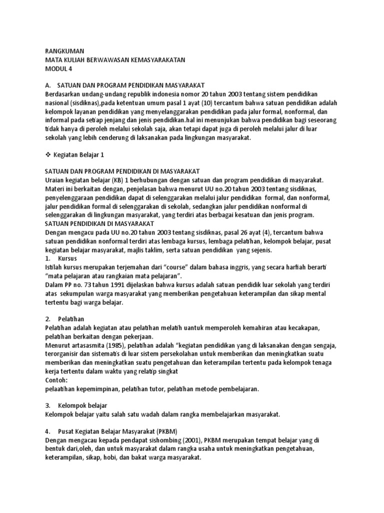 RANGKUMAN Modul 4 | PDF