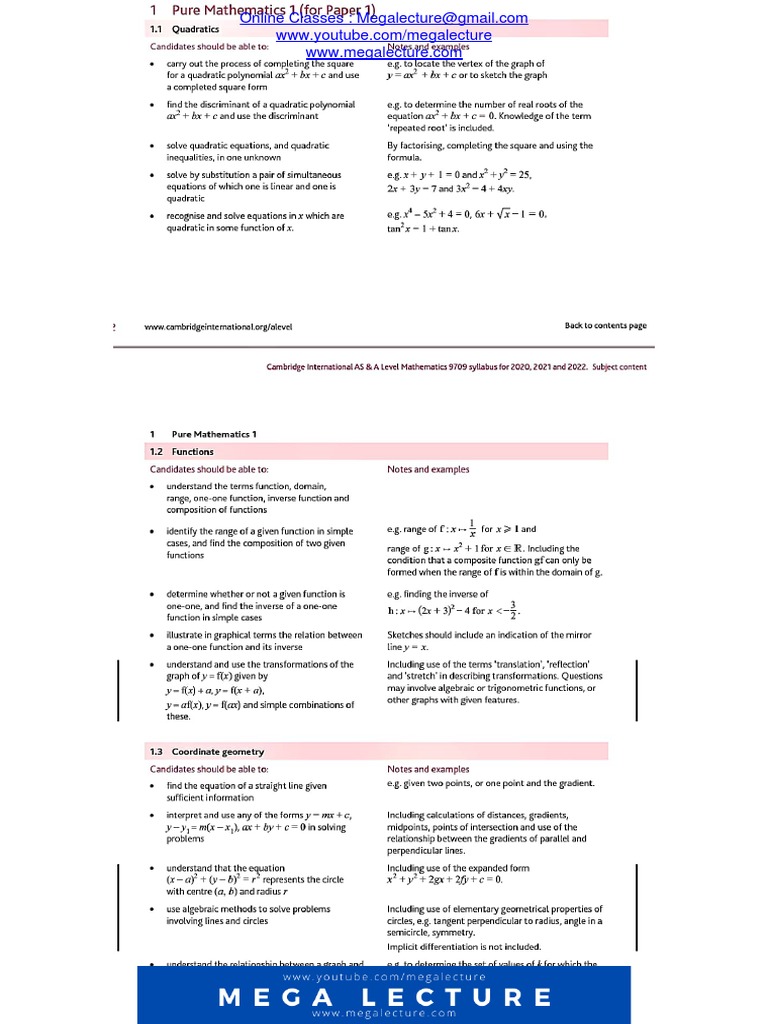 As Math P1 Notes by Rafique Akhtar | PDF