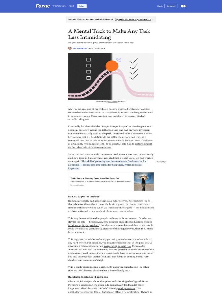 A Mental Trick To Make Any Task Less Intimidating | Download Free PDF ...