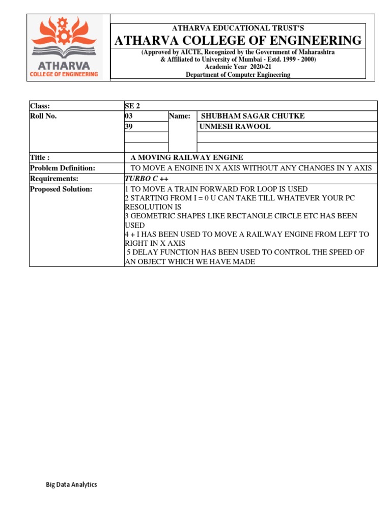 Atharva College of Engineering: Atharva Educational Trust'S | PDF ...