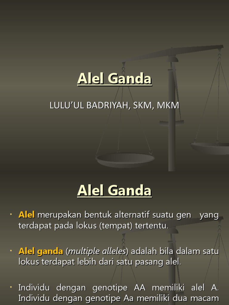 Pertemuan 14 - Alel Ganda | PDF