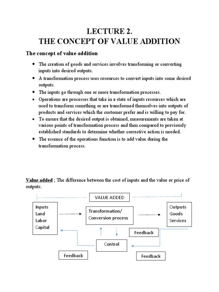 The Concept of Value Addition | PDF | Value (Economics) | Sales