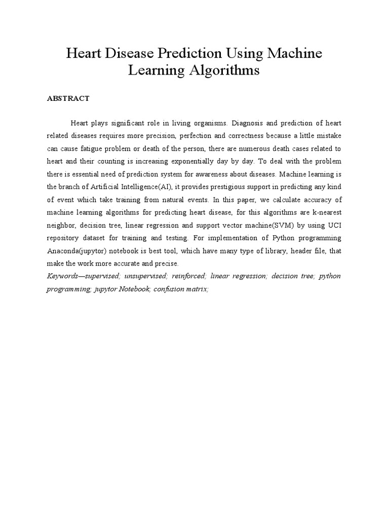 Heart Disease Prediction Using Machine Learning | PDF | Deep Learning ...