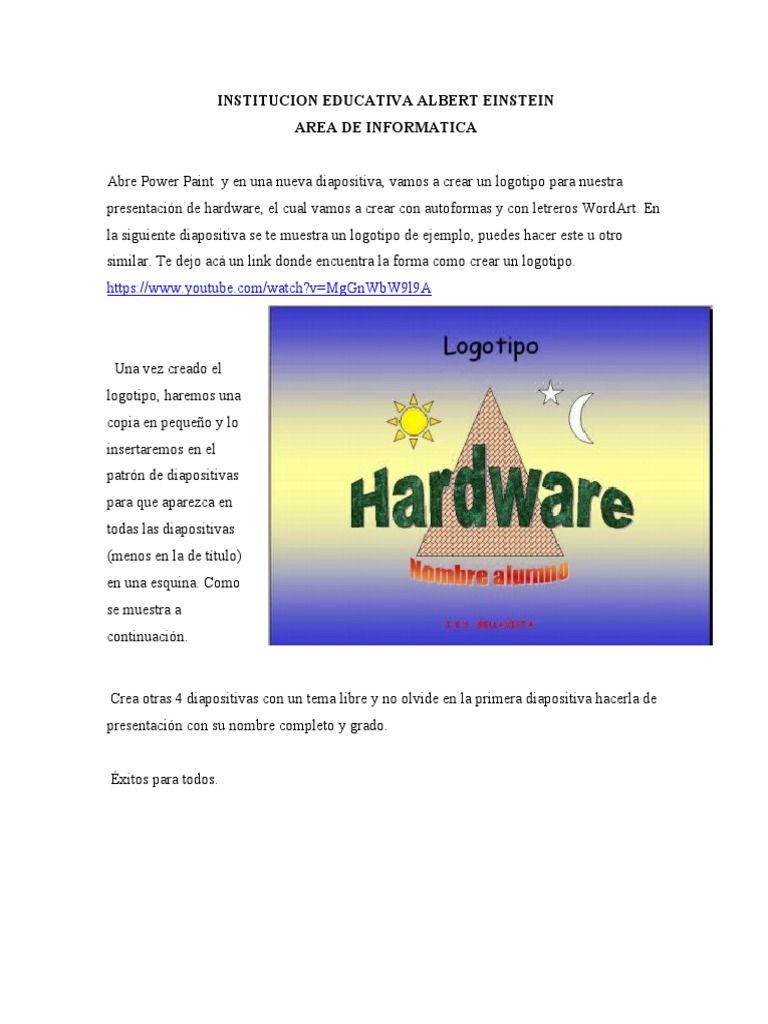 Creación de Logotipo en Power Paint | PDF