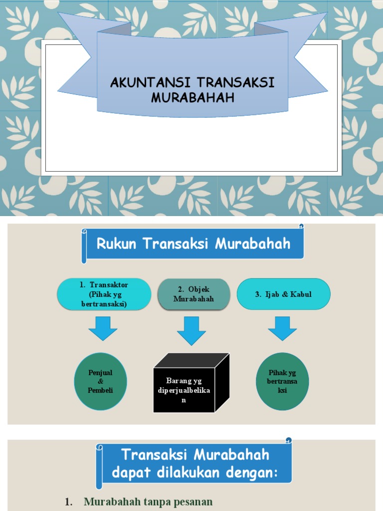 Akuntansi Transaksi Murabahah | PDF