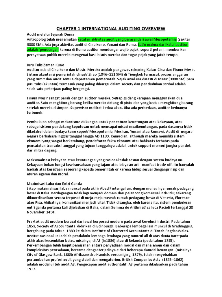 Rangkuman Audit UTS | PDF