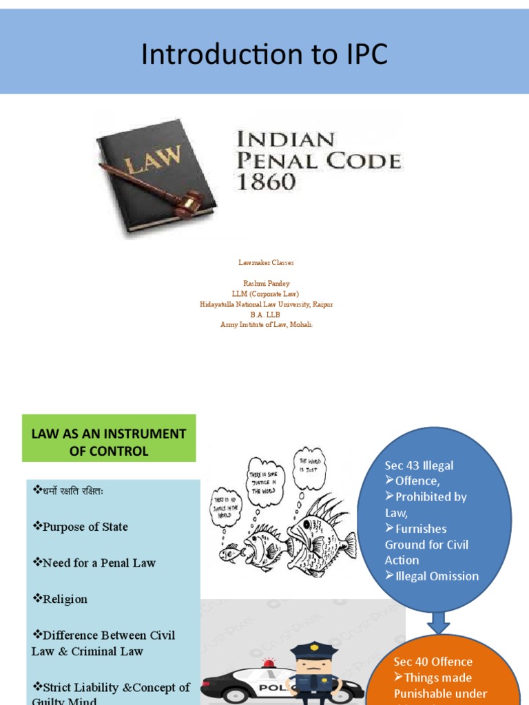 Introduction To IPC | PDF | Criminal Law | Crime & Violence