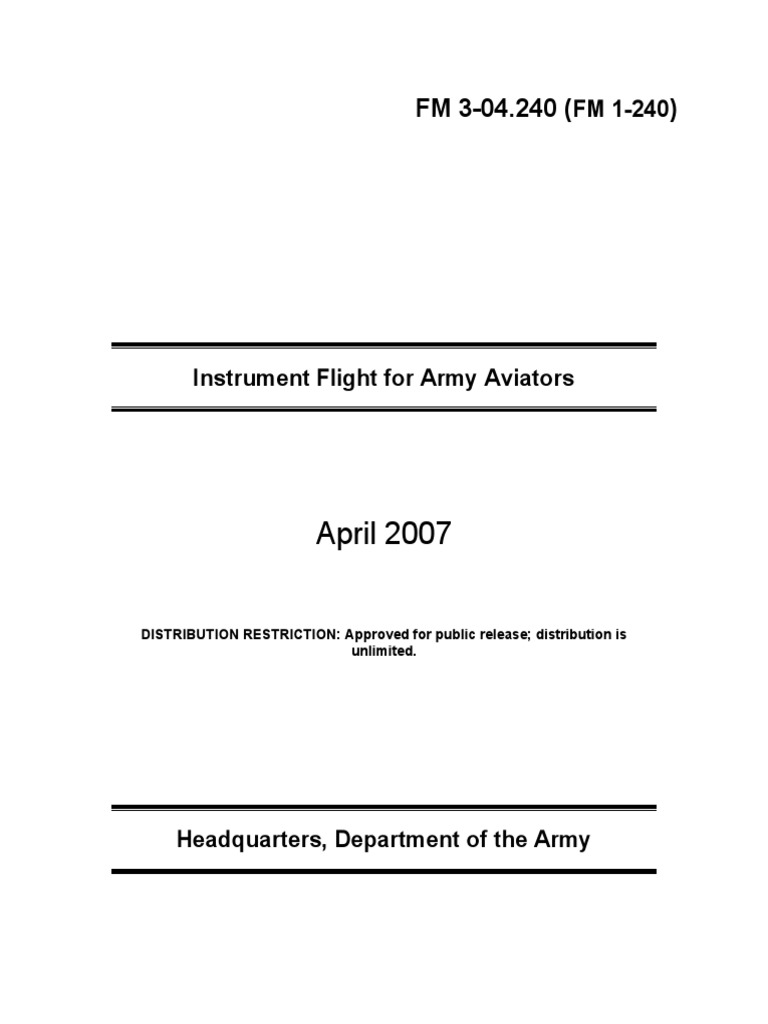 Manual Ifr Us Army | PDF | Instrument Flight Rules | Air Traffic Control