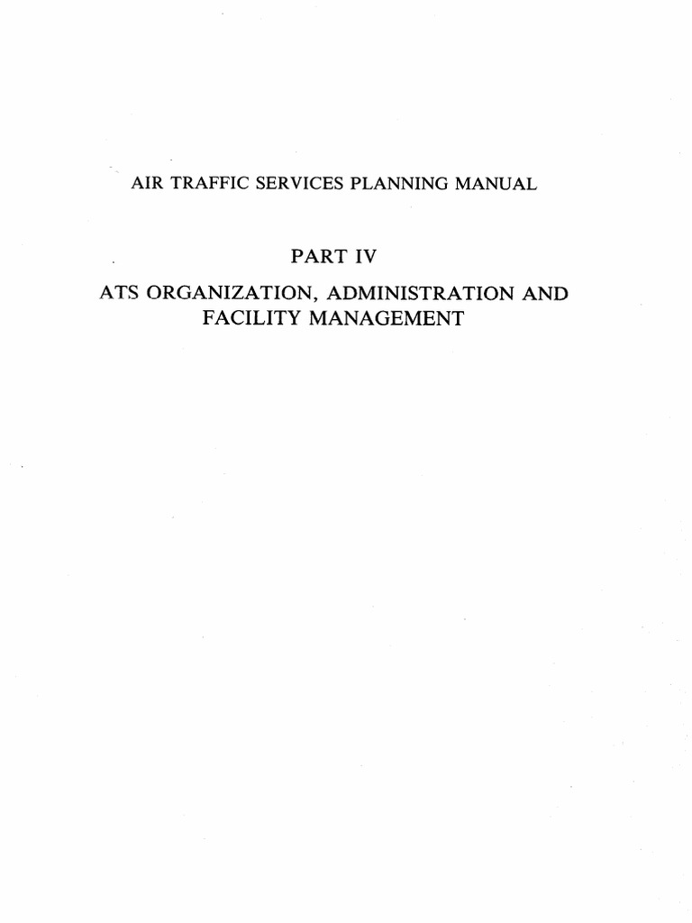Ats Organization, Administration AND Facility Management: Air Traffic ...