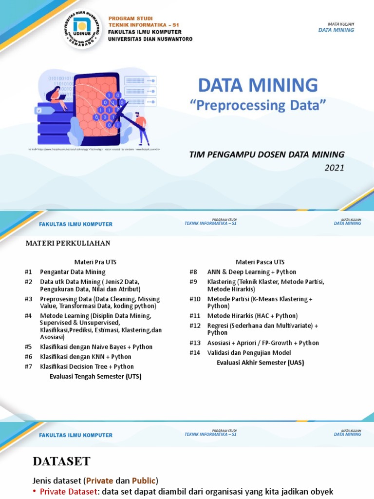 Pertemuan 3 - Preprocessing Data | PDF