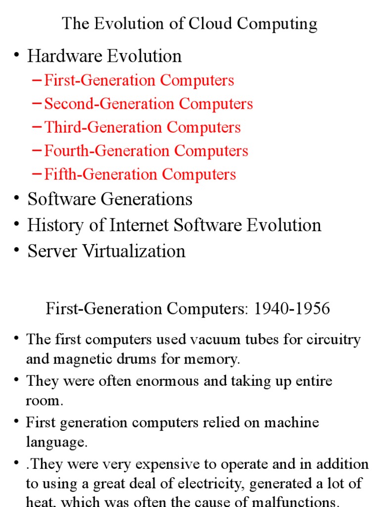 Evolution of Hardware and Software in Cloud | PDF | Internet Protocol ...