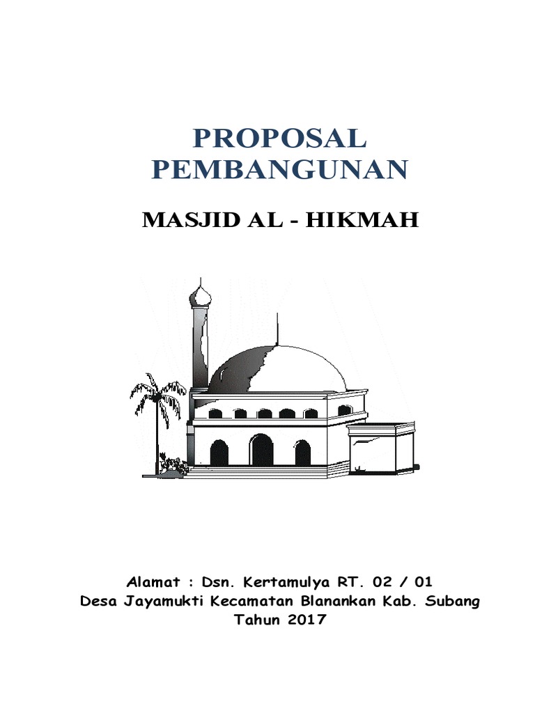 Proposal Pembangunan Masjid Al-Hikmah | PDF