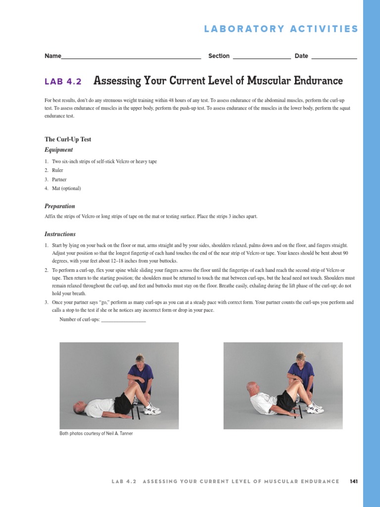 Lab 4.2 | PDF | Physical Fitness | Human Anatomy