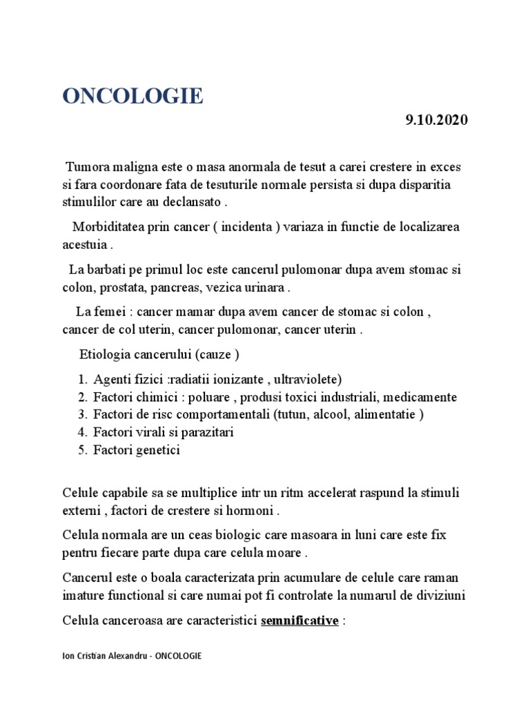 ONCOLOGIE | PDF