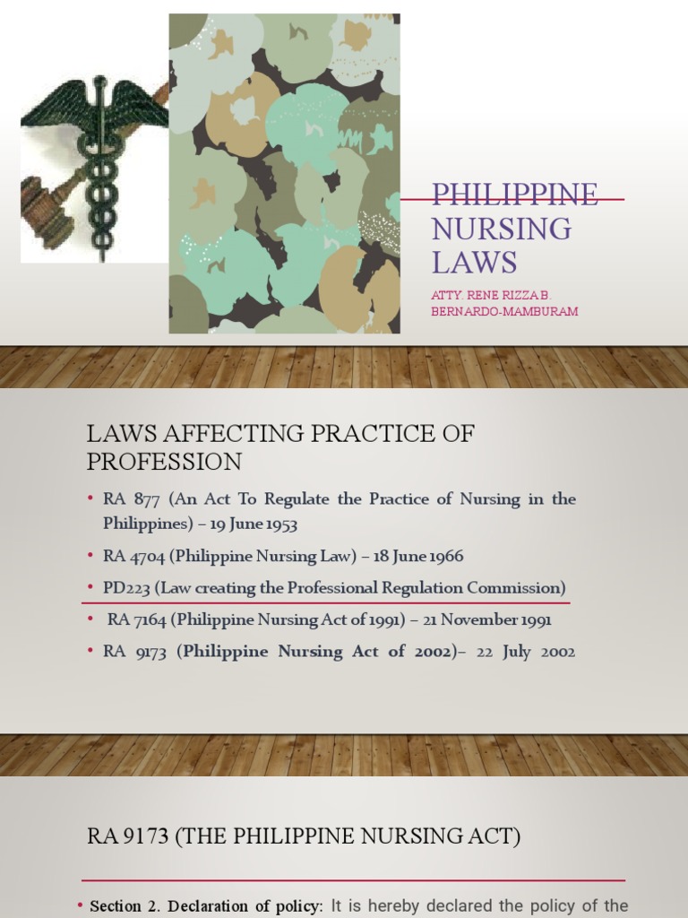 Philippine Nursing Law Overview | PDF | Licensure | Nursing