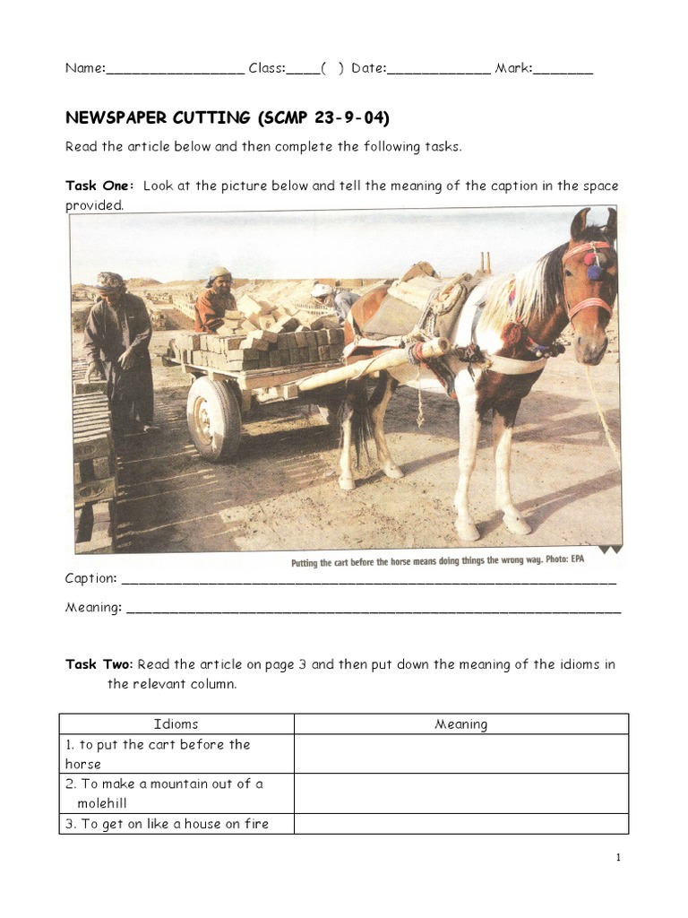 Idioms Help Spice Up Language (23!9!04) | PDF | History