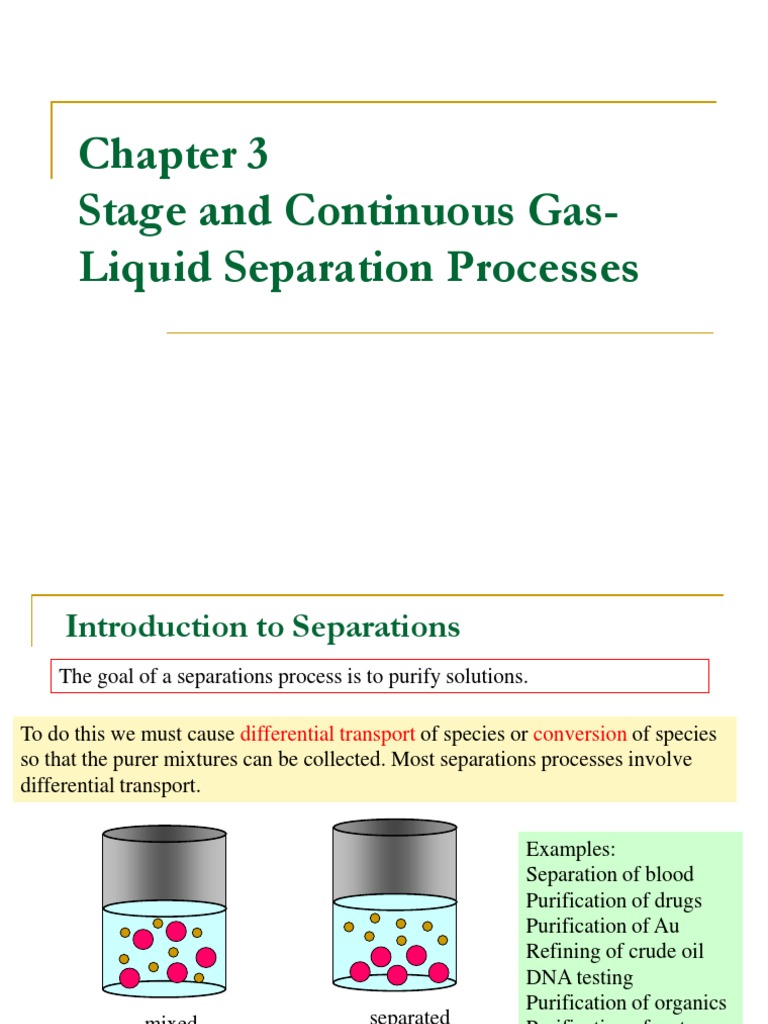 Chapter 3 - Stage and Continuous Gas-Liquid Separation Processes | PDF ...