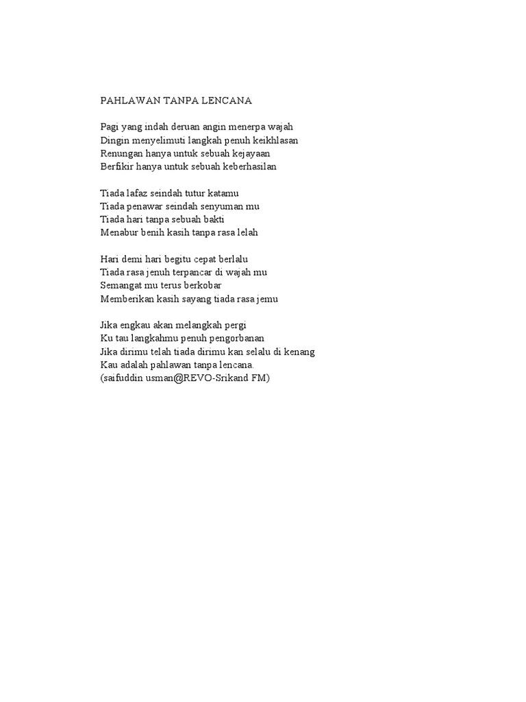 Puisi Bahasa Indonesia | PDF