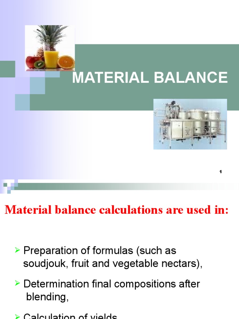 Material Balance in Food Processing | PDF | Sucrose | Heat Transfer