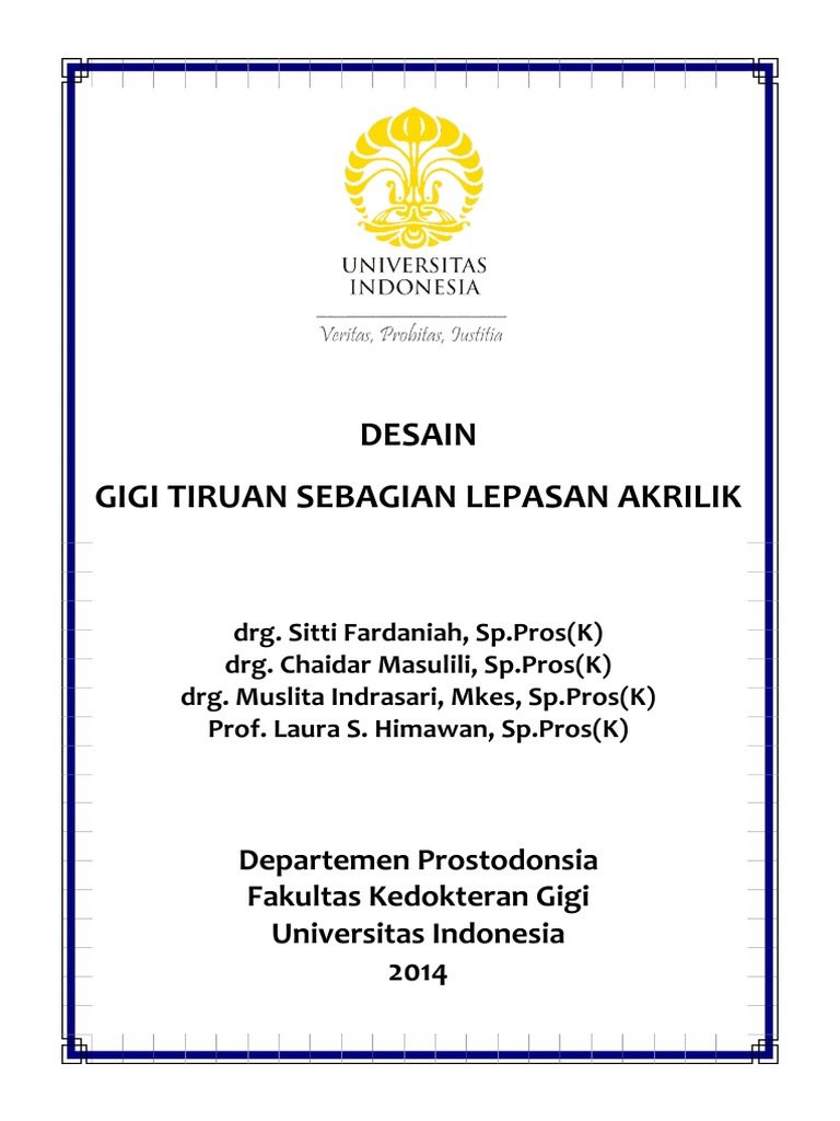 Desain Gigi Tiruan Sebagian Lepasan Akrilik-Departemen Prostodonsia ...
