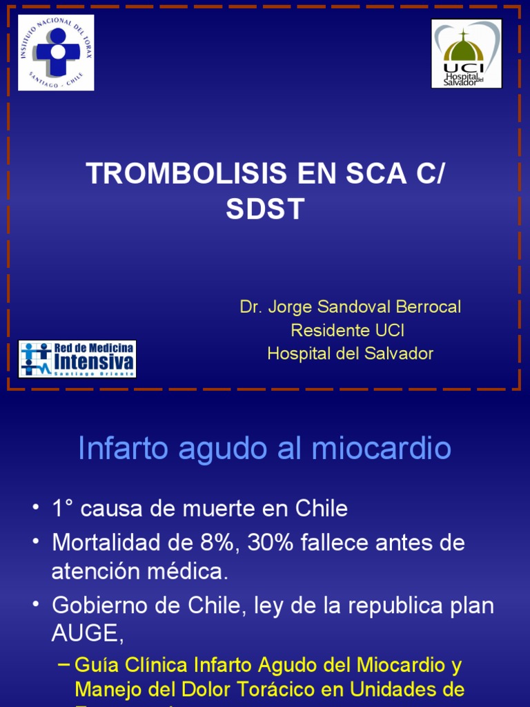 Trombolisis en Infarto Agudo al Miocardio | PDF | Infarto de miocardio ...
