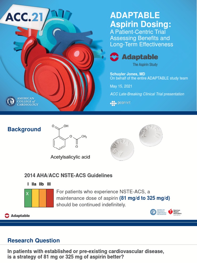 Adaptable Aspirin Dosing:: A Patient-Centric Trial Assessing Benefits ...