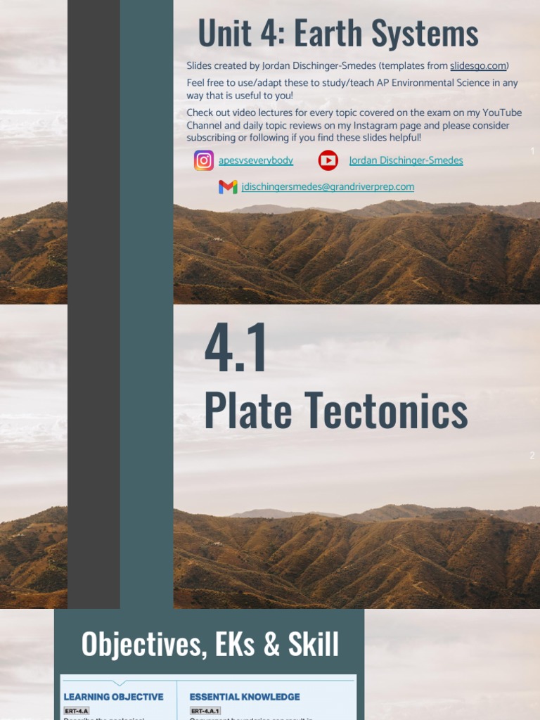 Smedes APES Unit 4 Notes Slides (20-21) | PDF | Plate Tectonics | Soil