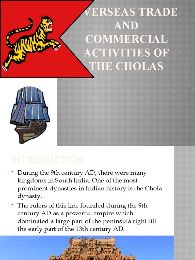 Overseas Trade and Commercial Activities of The Cholas | PDF | South ...