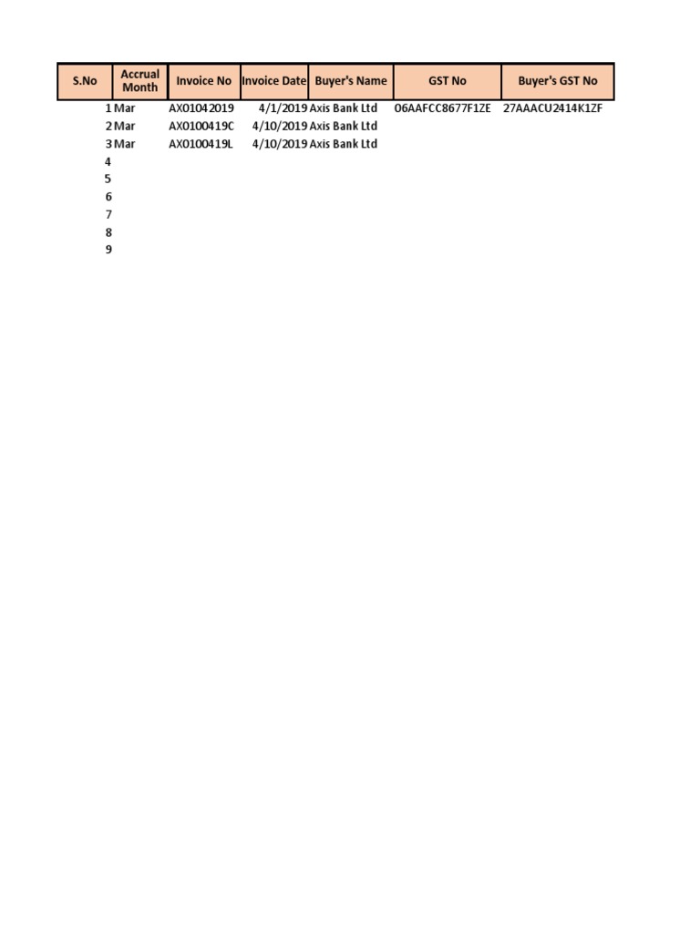 GST Sales Register Final Revised | PDF | Value Added Tax | Economy Of India