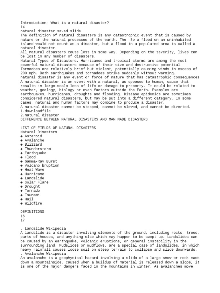 Natural Disasters Project Work | PDF | Natural Disasters | Tsunami