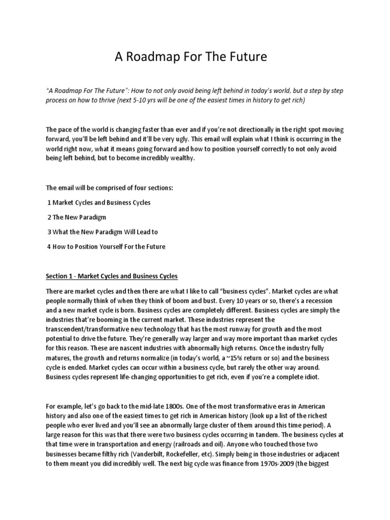 A Roadmap For The Future | PDF | Labour Economics | Economic Inequality