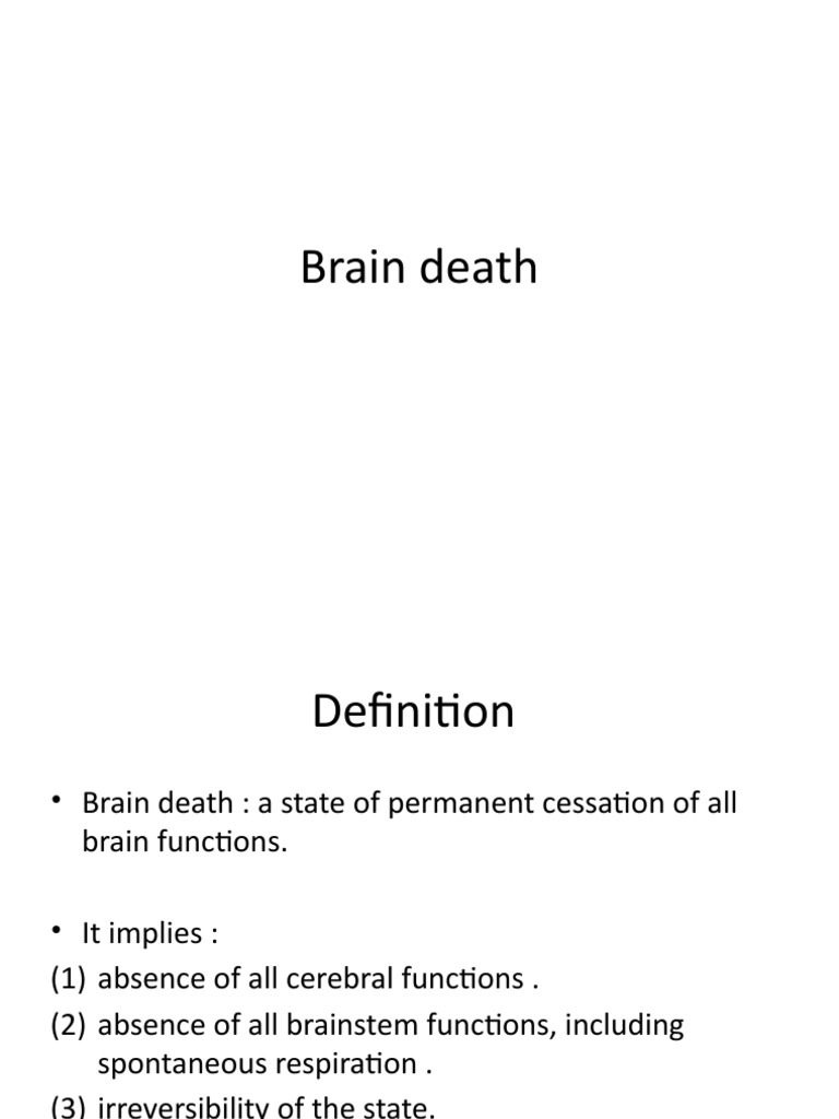 Brain Death | PDF | Clinical Medicine | Nervous System
