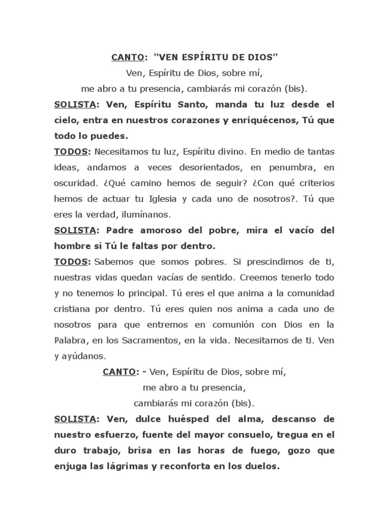 Pentecost Es | PDF | espíritu Santo | Misa (liturgia)