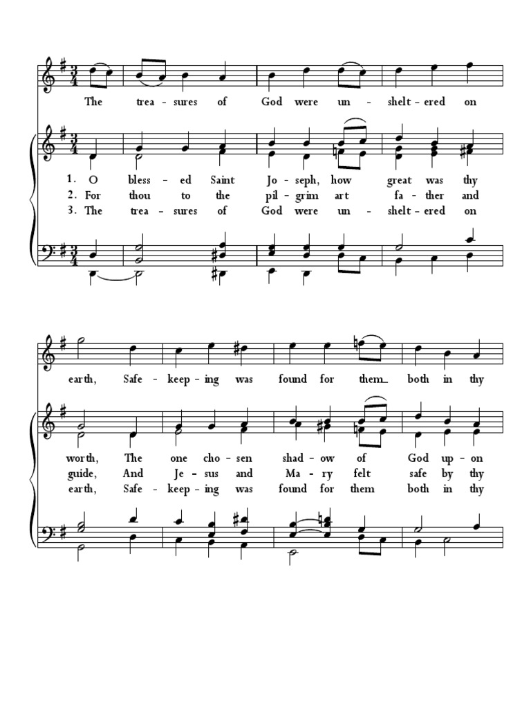 O Blessed Saint Joseph Hymn Bulletin | PDF