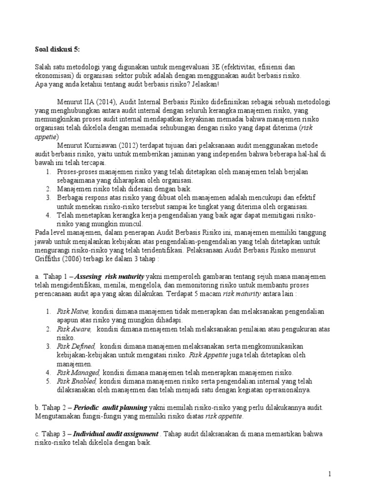 Diskusi 5 Audit Manajemen | PDF