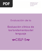 Manual Técnico CELF 5 Español | PDF