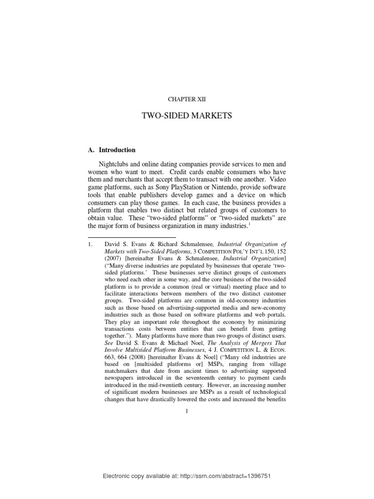 Two-Sided Market Definition | PDF | Price Elasticity Of Demand | Demand