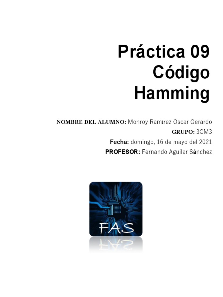 Práctica No. 9 Código Hamming | PDF | Poco | Vhdl