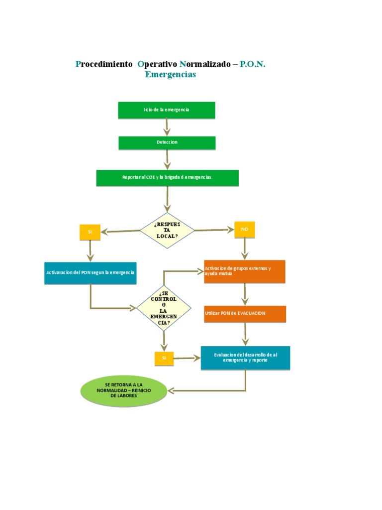 Anexo 7 - Procedimientos Operativos NOrmalizados P.O.N Tarson | PDF | Primeros auxilios ...