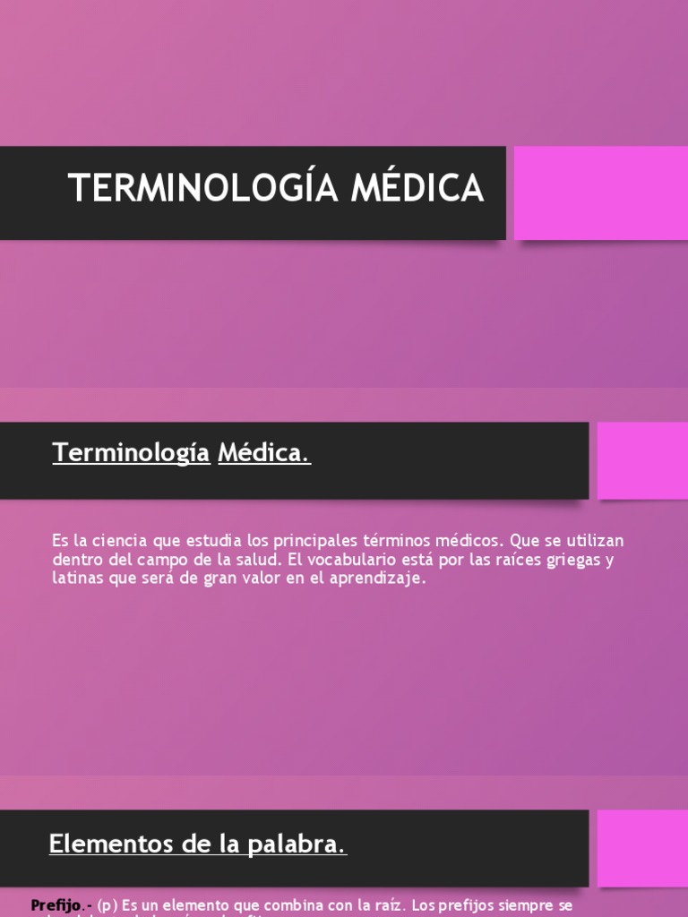 Terminología Médica Esencial | PDF | Cirugía | Tuberculosis