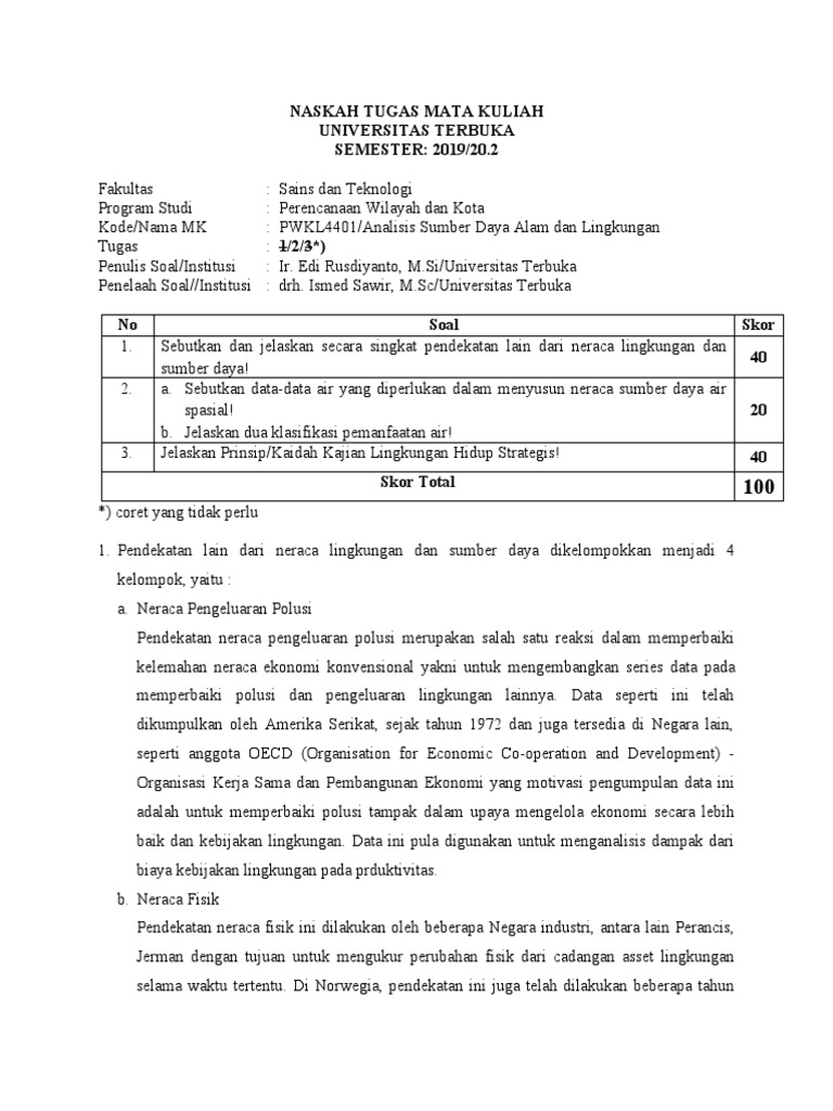Naskah - PWKL4401 - Tugas 2 | PDF
