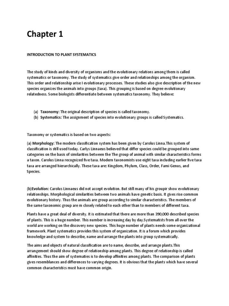 Introduction To Plant Systematics | PDF | Taxonomy (Biology) | Species