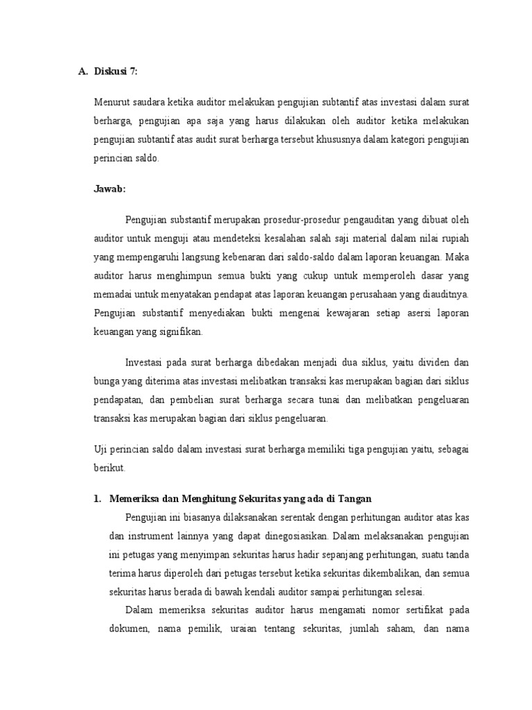 AUDIT Diskusi 7 | PDF