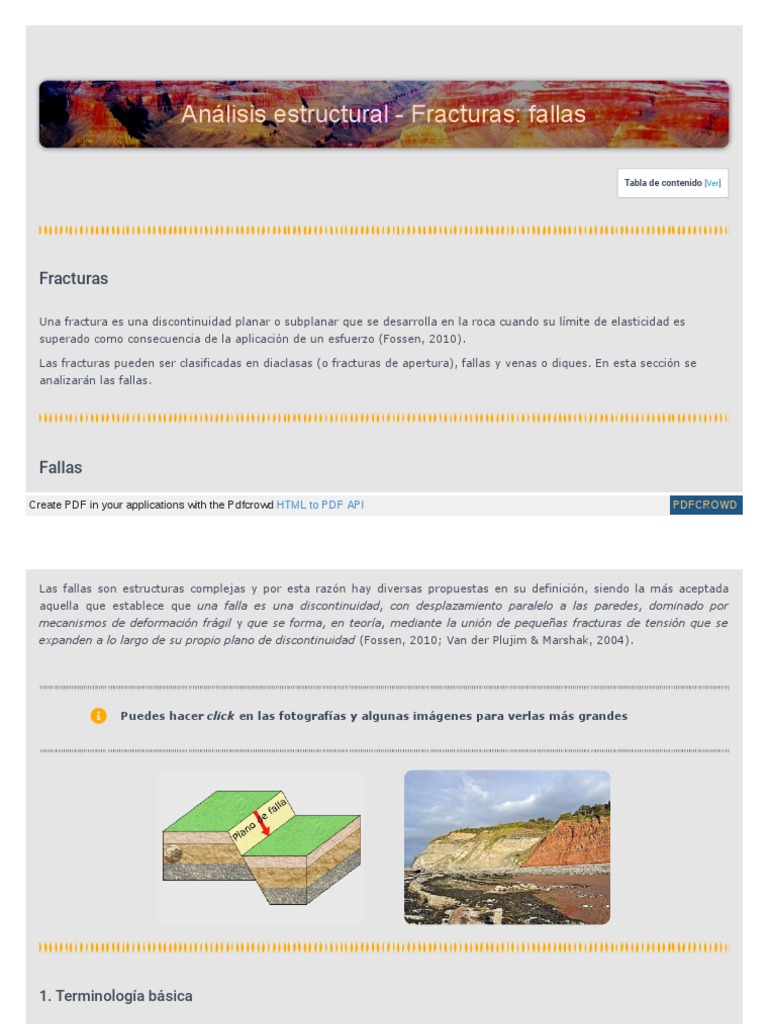 Analisis Estructural - Fallas | PDF | Falla (geología) | Fractura