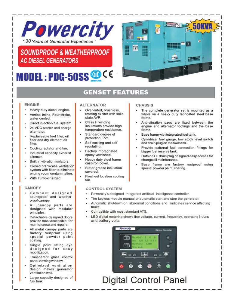 Model: Pdg-50Ss: Digital Control Panel | PDF