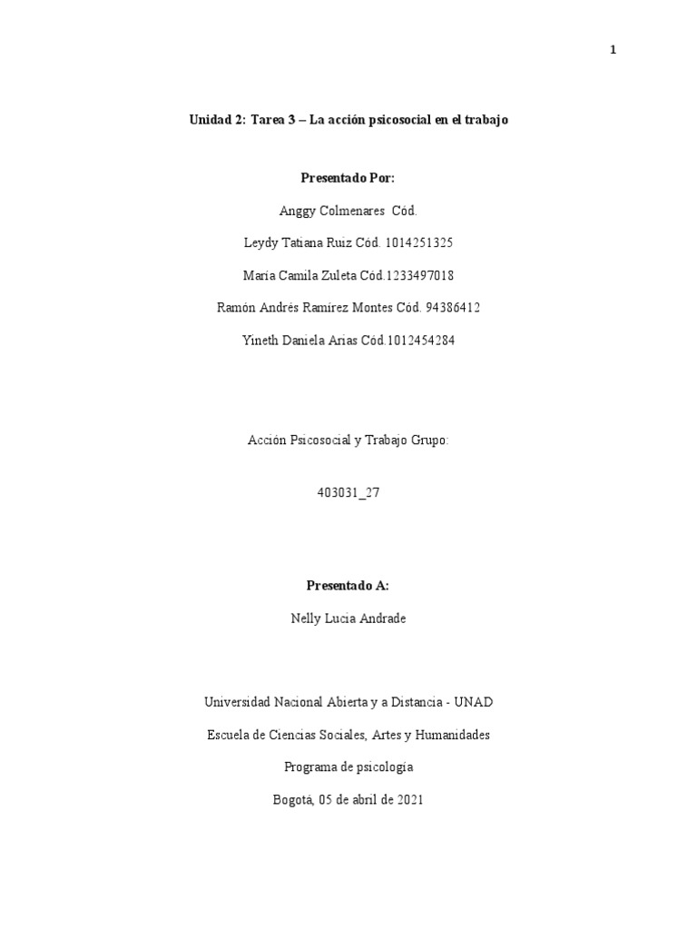 Unidad 2 Tarea 3 - Grupo403031 - 27 | PDF | Reclutamiento | Gestión de ...