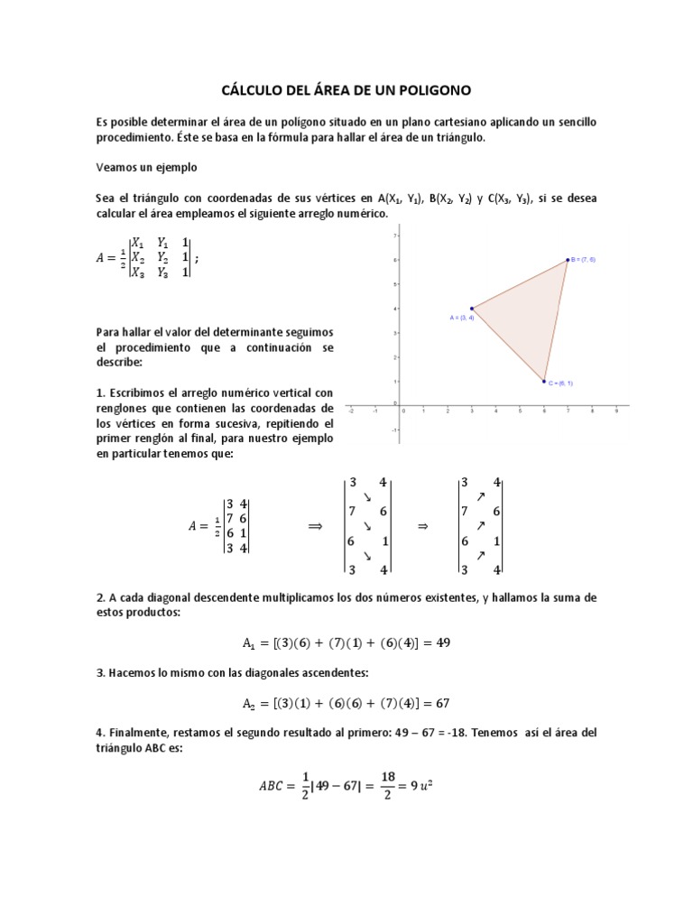 CÁLCULO DEL ÁREA DE UN POLIGONO